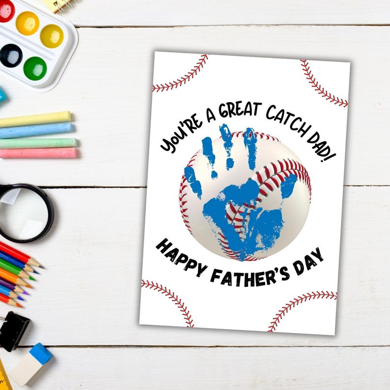 Fathers Day Handprint Art Craft, Dad Handprint Fingerprint Craft ...