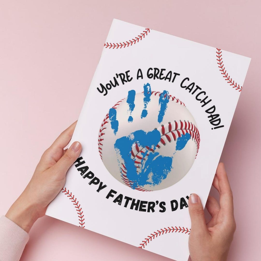 Fathers Day Handprint Art Craft, Dad Handprint Fingerprint Craft ...