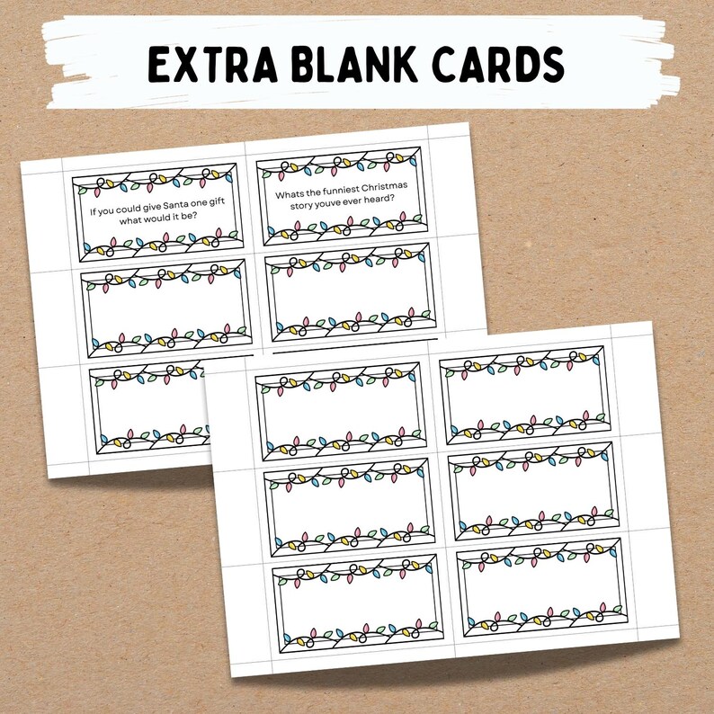 Christmas Conversation Starter Cards, Seniors, Family Game (digital ...