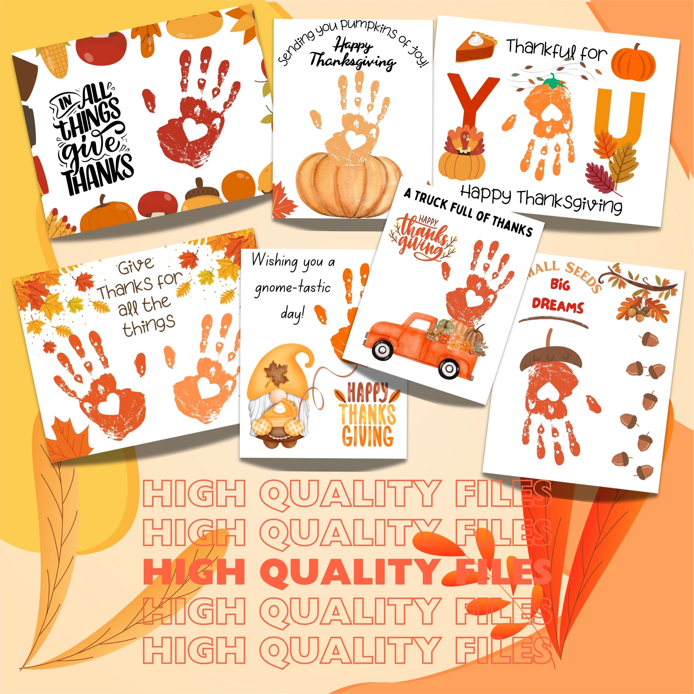 Thanksgiving Handprint Art BUNDLE, Thanksgiving Handprint Craft ...