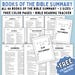 Bible Study Guide, Bible Study Tool, Books of the Bible Summary Sheets ...