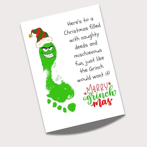 Christmas Handprint Art for Kids, Grinch Handprint Craft Keepsake ...