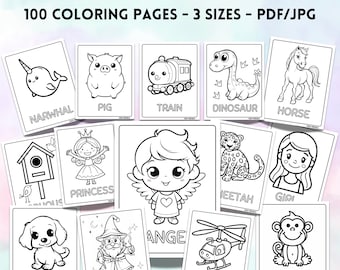 Bundle 186 Printable Coloring Pages for Kids Coloring Book Preschool ...