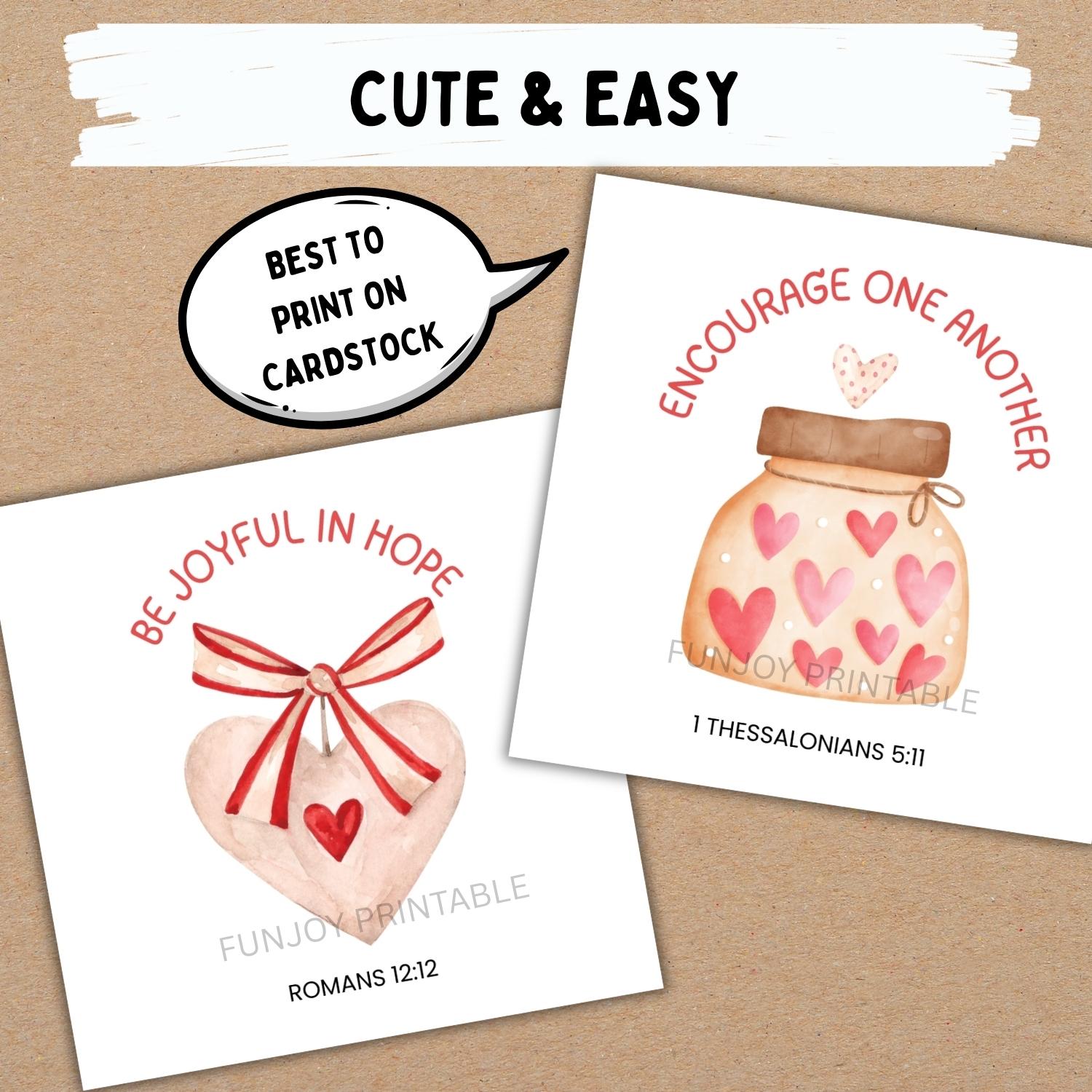 Christian Valentines Cards for Kids, Bible Verses Cards (set of 80 ...