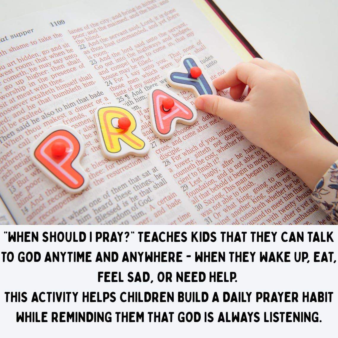 Prayer Bible Lesson Activity Sheet for Kids, When Should I Pray, Sunday ...