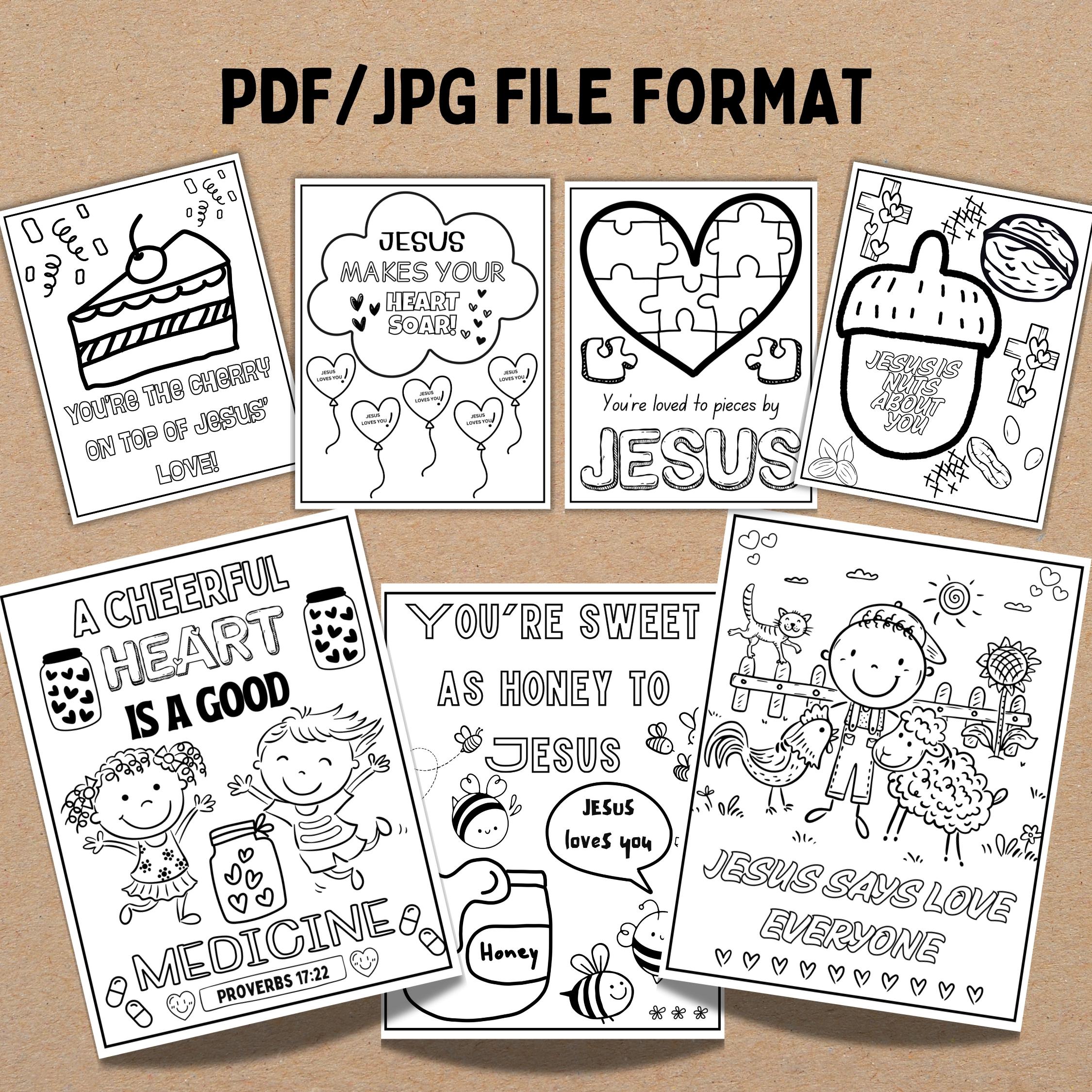 Valentines Day Faith Jesus Coloring Pages Kids, Christian Coloring ...