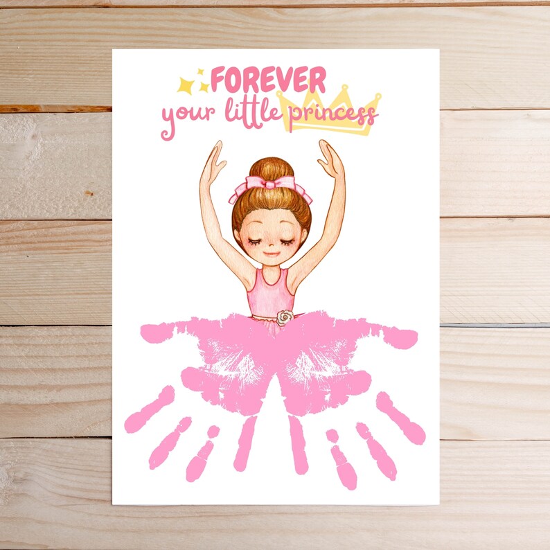 Daddy's Little Princess, Fathers Day Handprint Keepsake for Dad ...