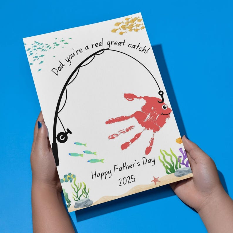 Father's Day Handprint Craft, Gift for Dad, Father's Day Craft ...