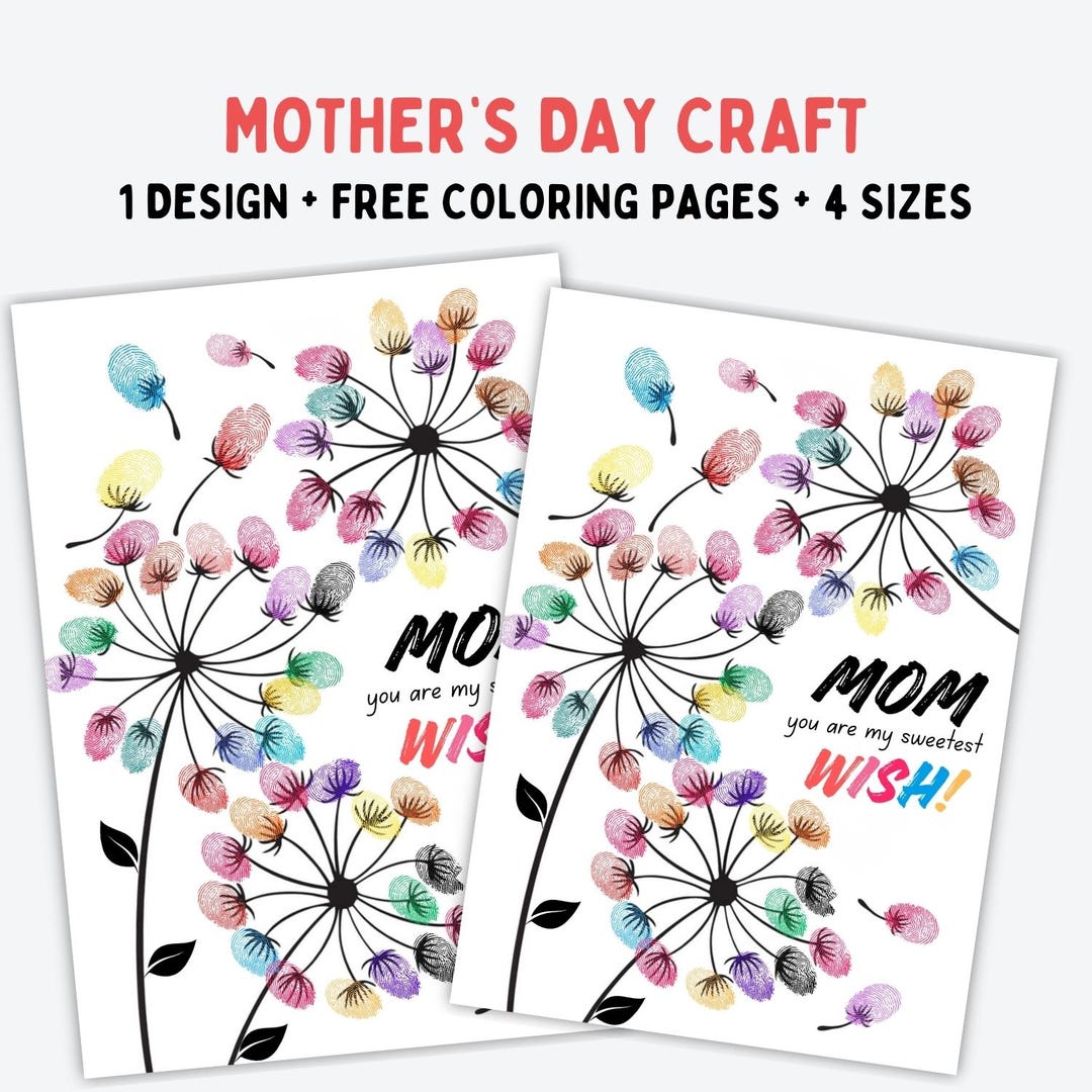 Mother's Day Handprint Art Craft, Mommy Handprint Fingerprint Craft ...