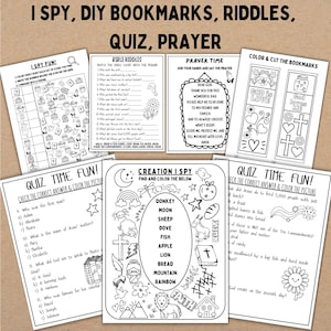 PRINTABLE Sunday School Activity BUNDLE, Sunday School Craft, Church ...
