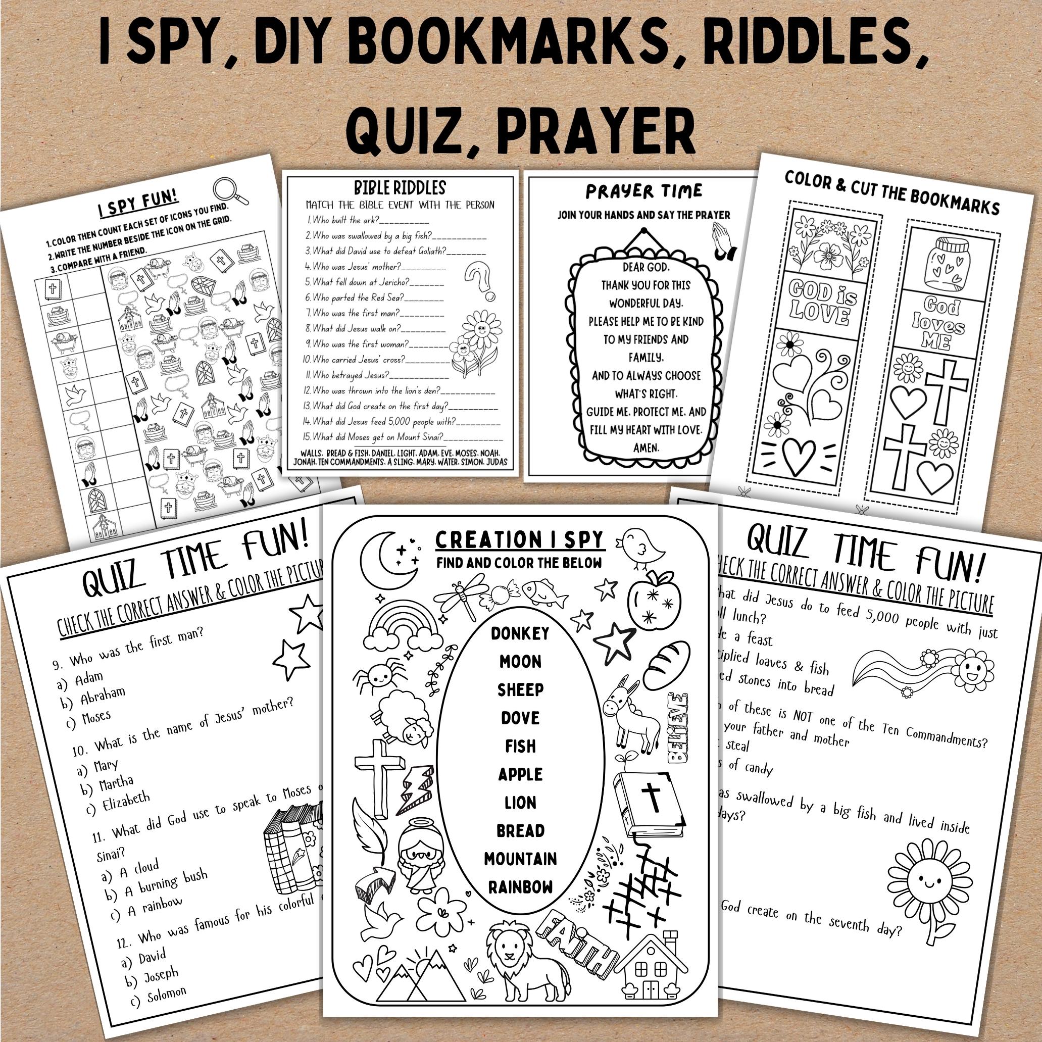 PRINTABLE Sunday School Activity BUNDLE, Sunday School Craft, Church ...
