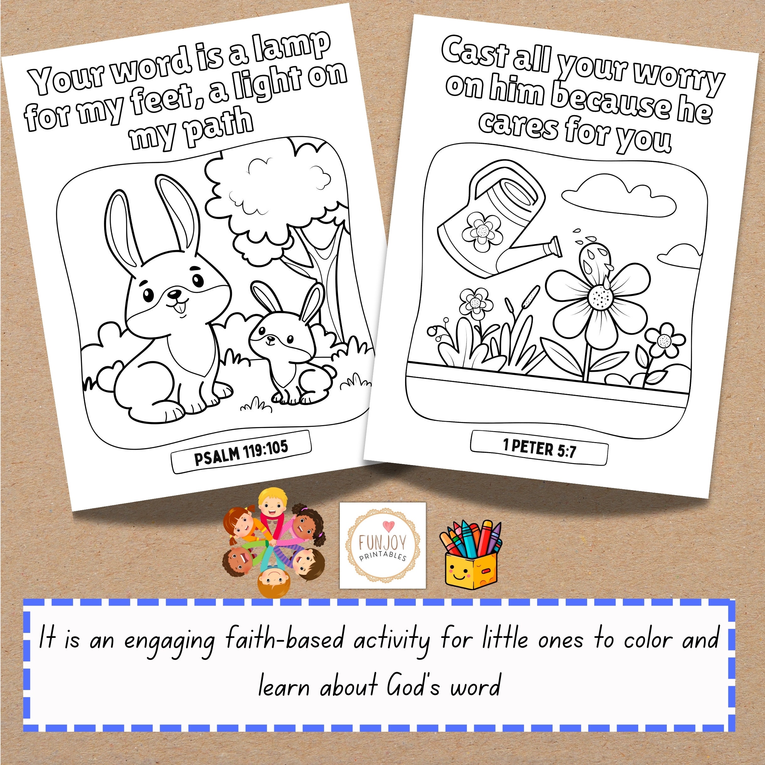 PRINTABLE Bible Verse Coloring Pages for Preschoolers, Preschool Bible ...