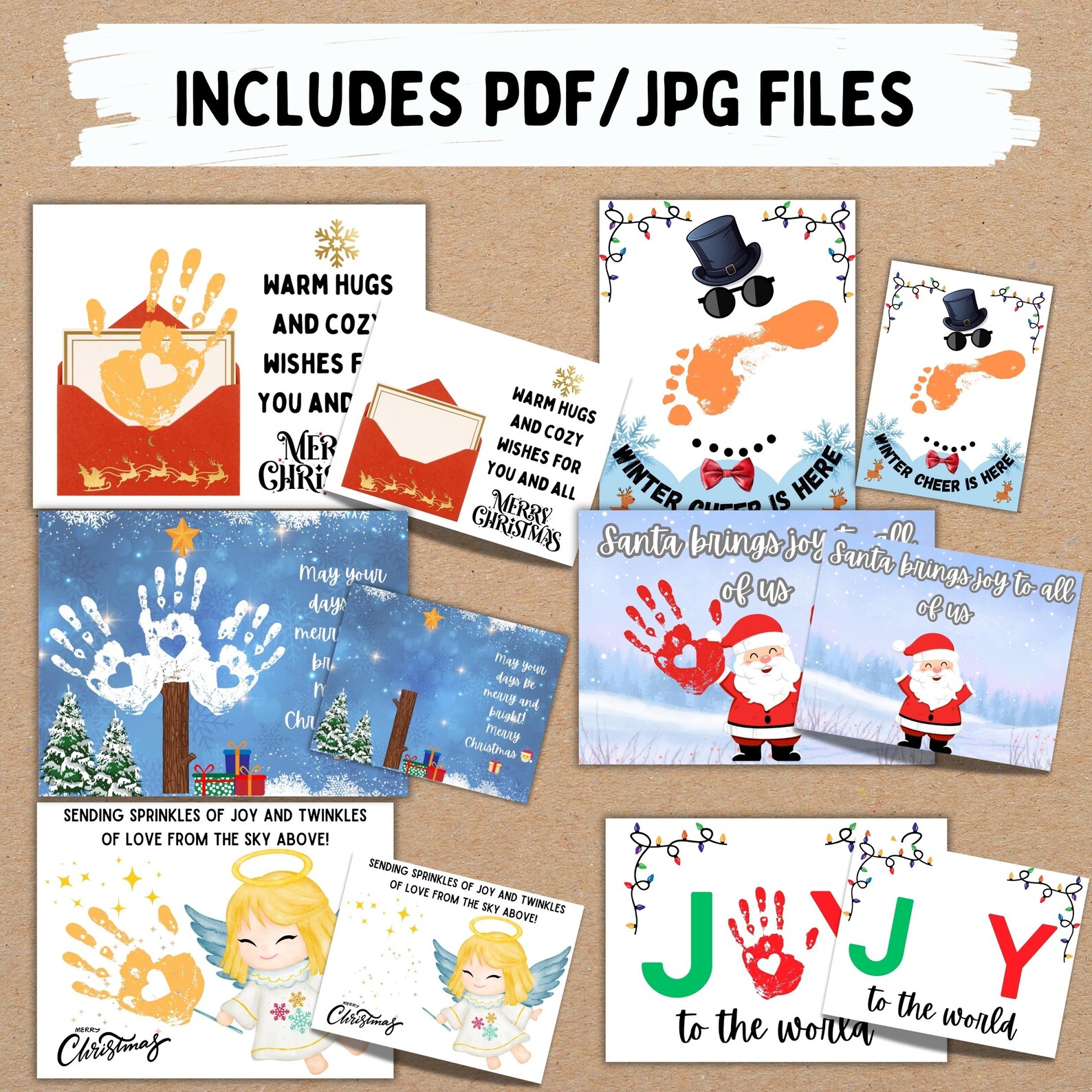Christmas Handprint Craft Bundle, Christmas Handprint Art, Printable ...