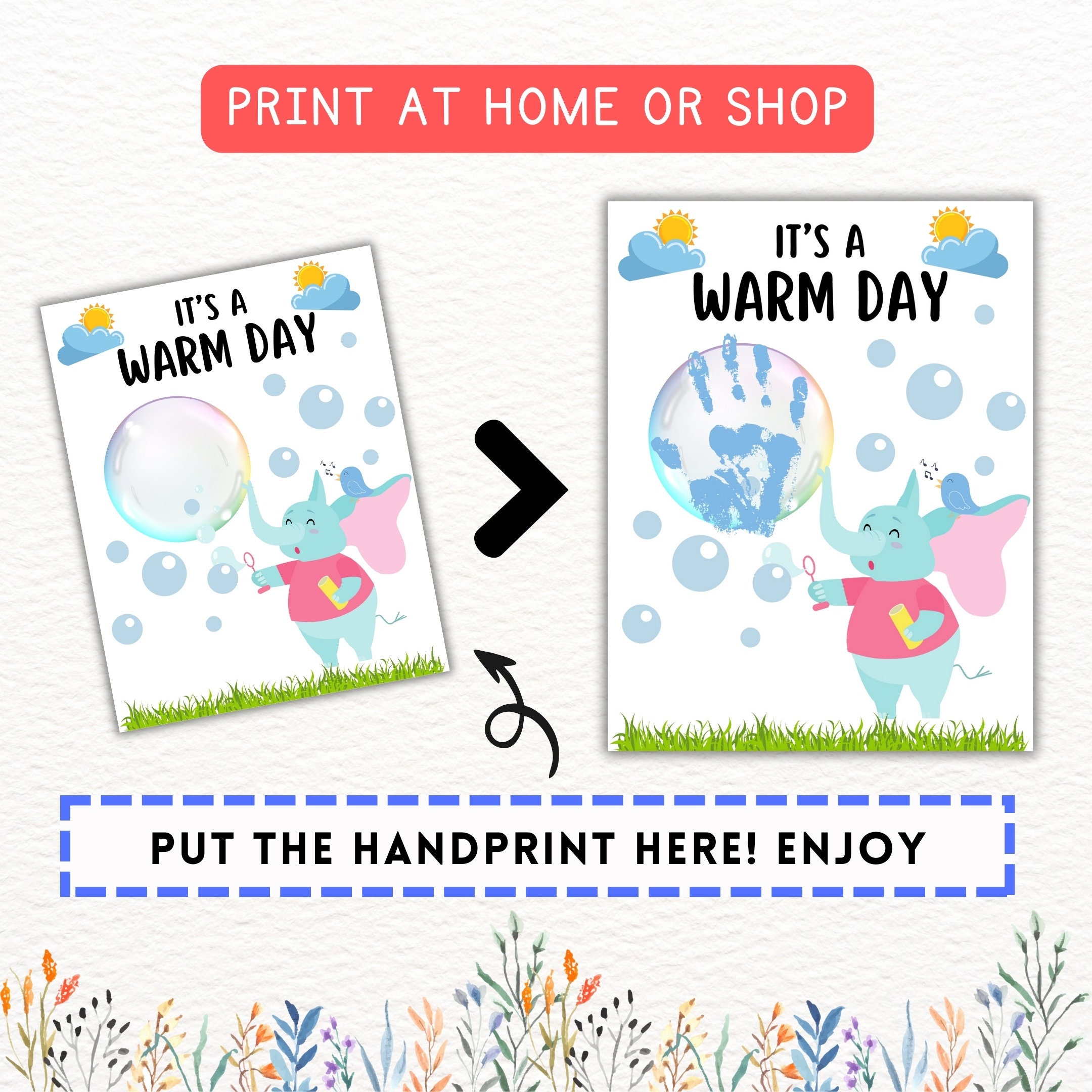 Printable Weather Handprint Craft Bundle, Kindergarten, Handprint Art ...