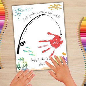 Father's Day Handprint Craft, Gift for Dad, Father's Day Craft ...