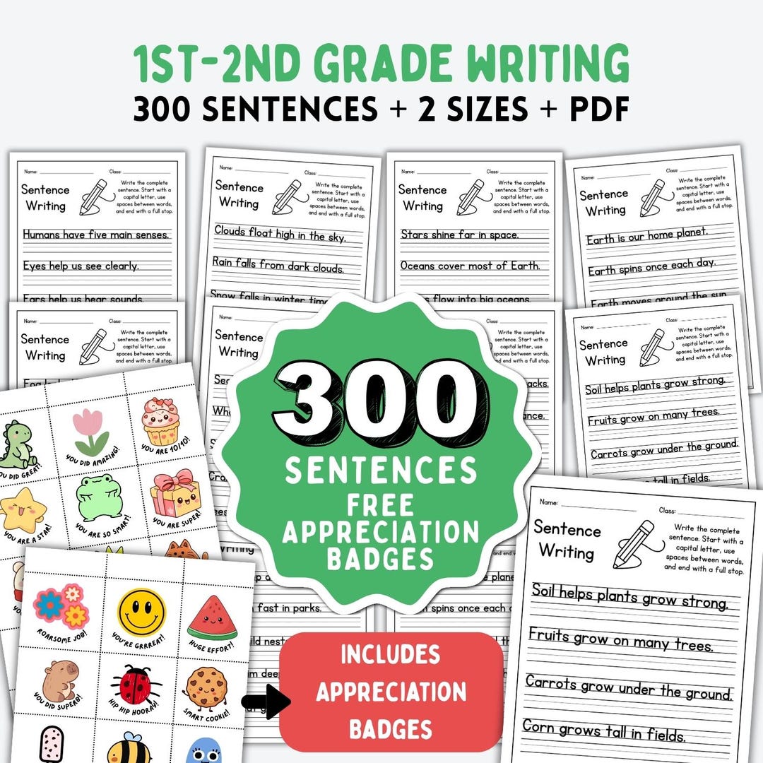 Sentences Practice Worksheet, Writing Printable, Sentence Writing ...