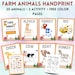 FARM ANIMALS Handprint Book, Printable Handprint Art, Toddler Child ...