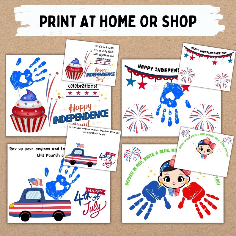 4th of July Handprint BUNDLE, Fourth of July Craft, 4th of July ...