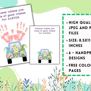 Happy Easter Handprint Footprint Art Craft Bundle, Easter Craft for ...