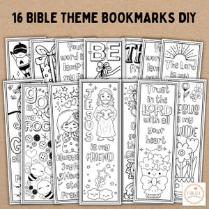 Bible Based Coloring Bookmarks Kids, DIY Bible Verse Activity ...