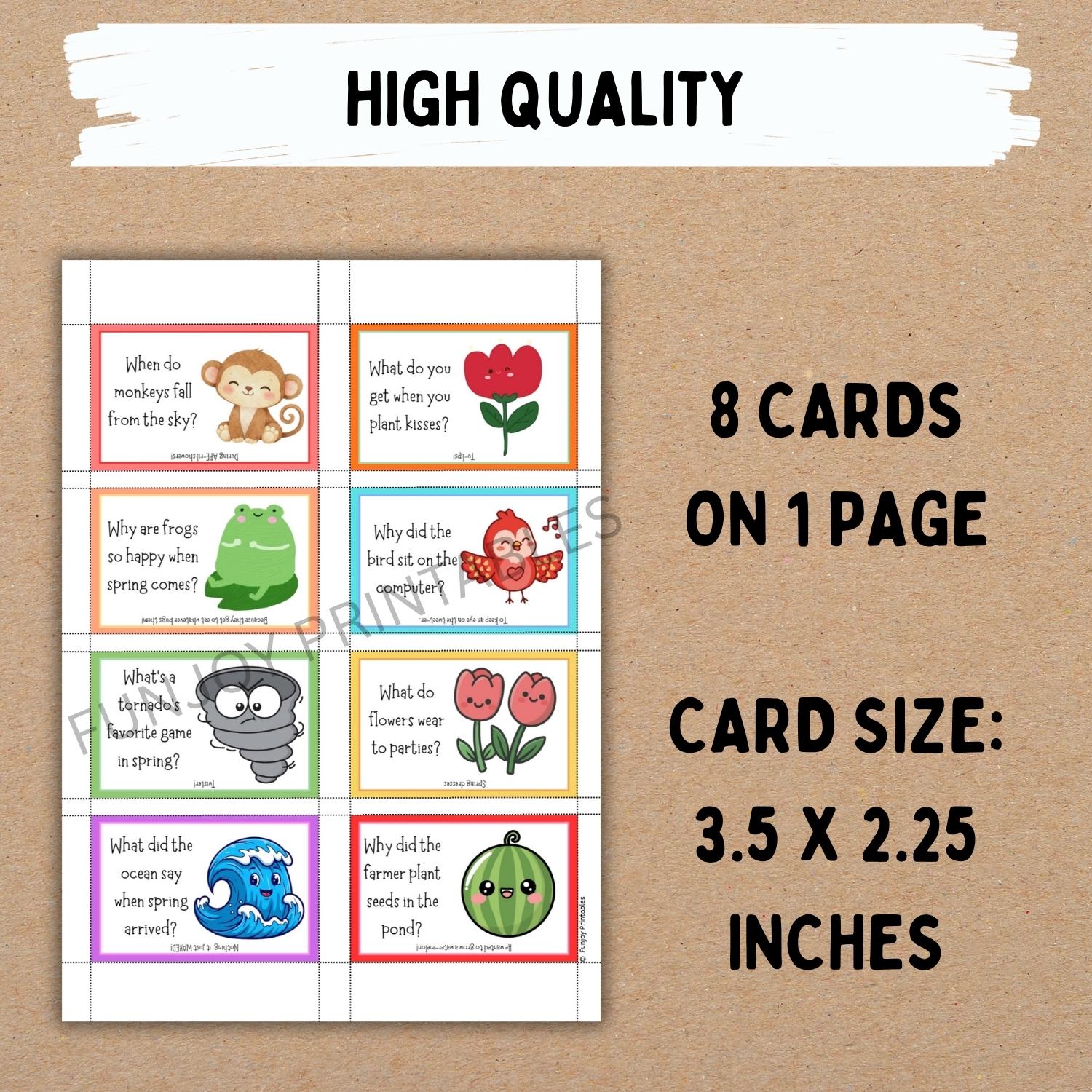 50 Spring Lunchbox Jokes for Kids, Printable Jokes Cards (PDF DOWNLOAD ...