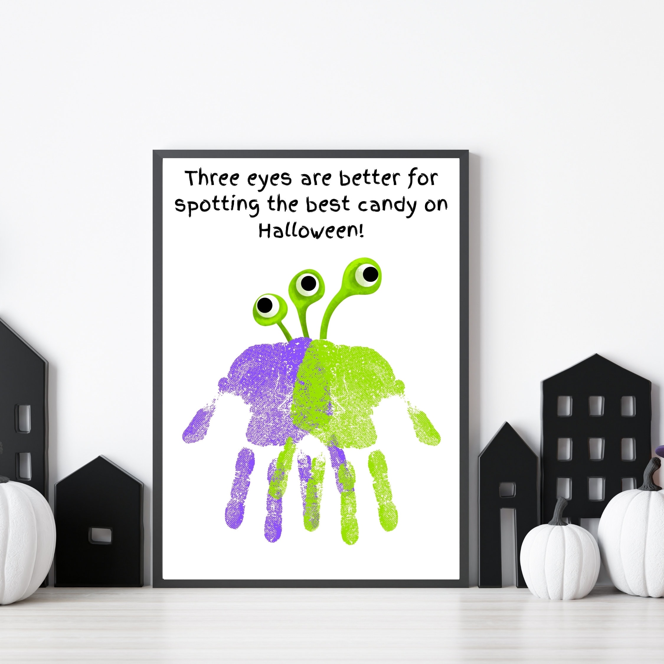 DIY Monster Halloween Handprint Art, Handprint Craft for Kids ...