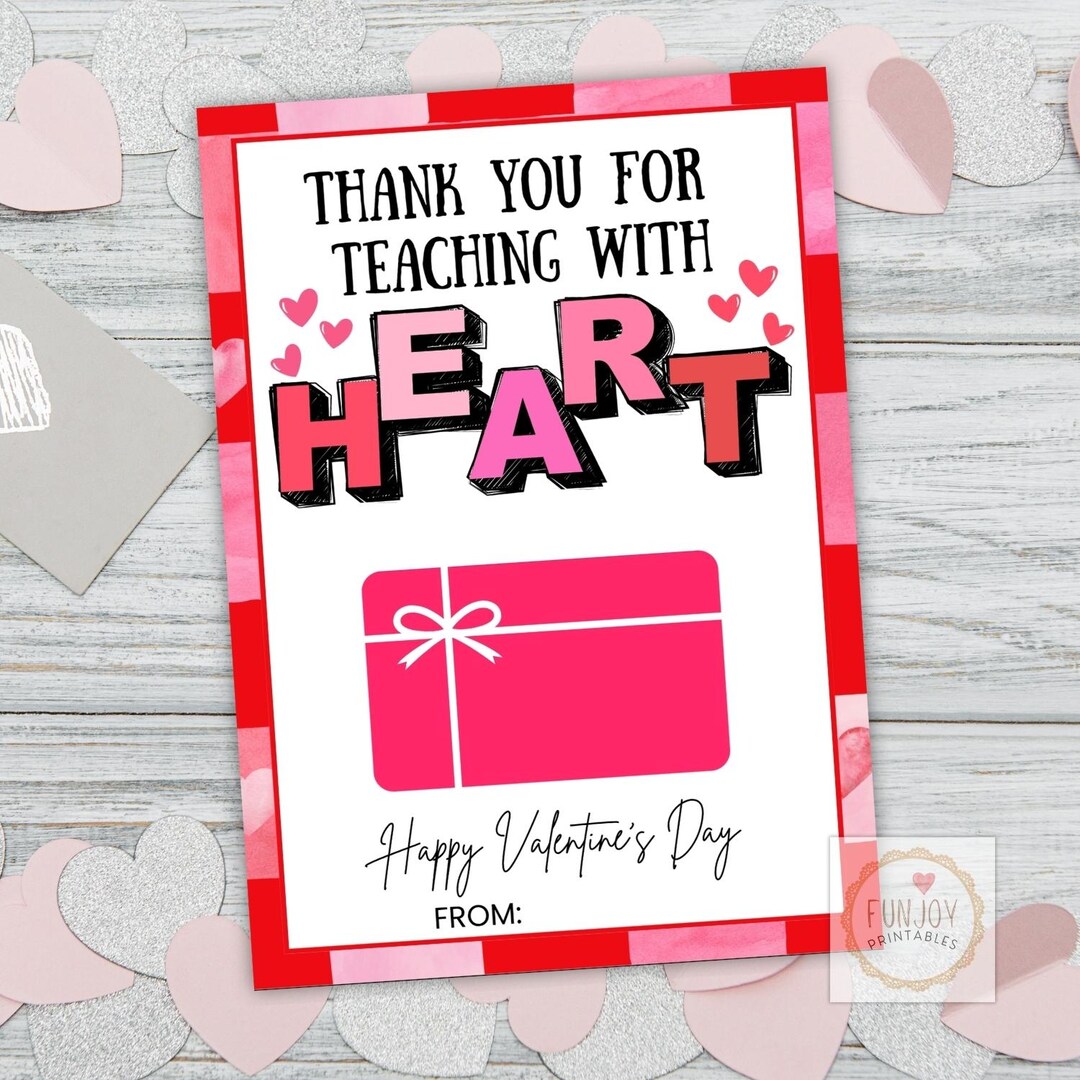 Valentine Gift Card Holder - Teacher Valentine Appreciation - School ...
