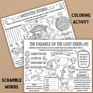 PRINTABLE Bible Stories Kids, Bible Coloring Page Kids, Bible Activity ...