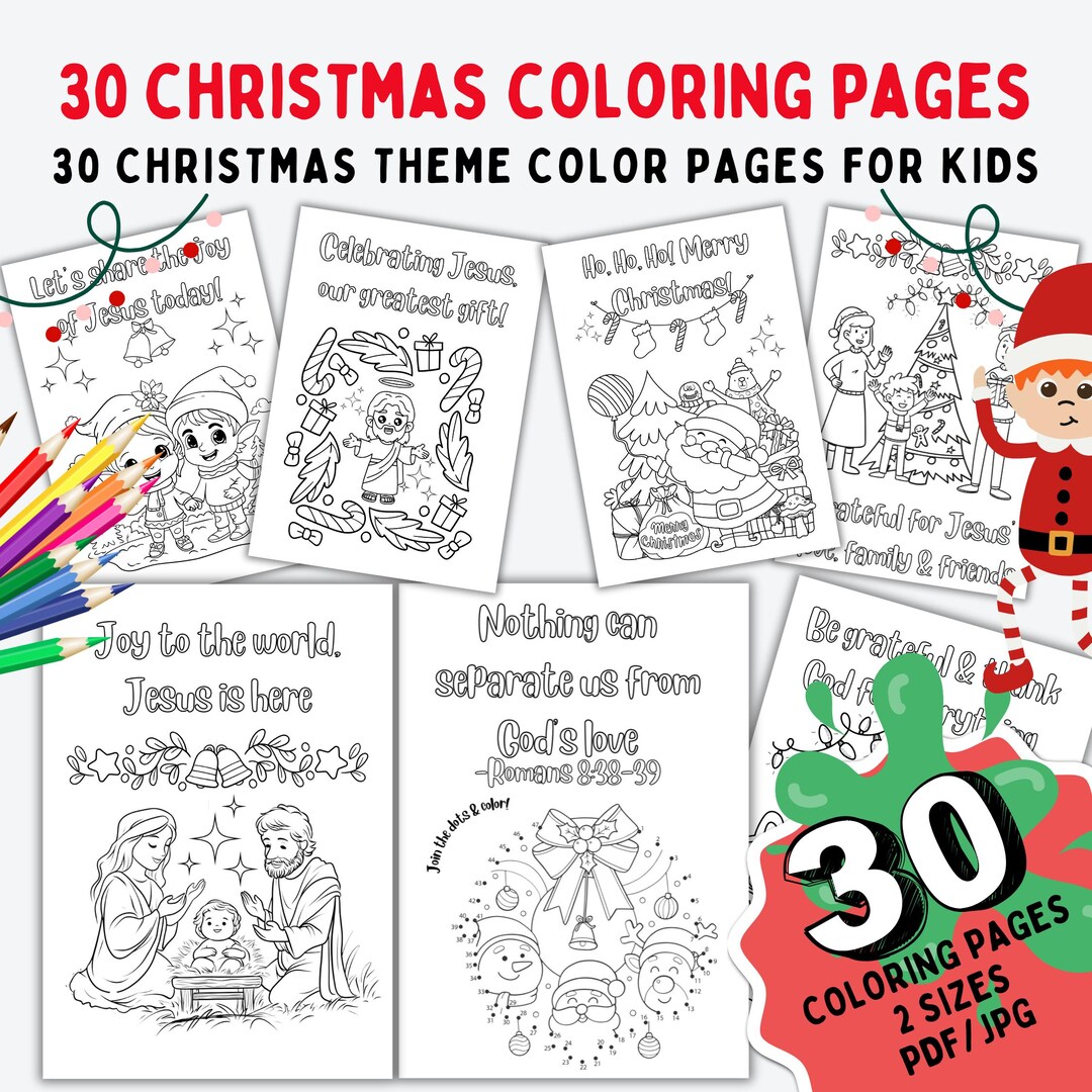 Christmas Coloring Pages, Christmas PRINTABLE, Christmas Games ...