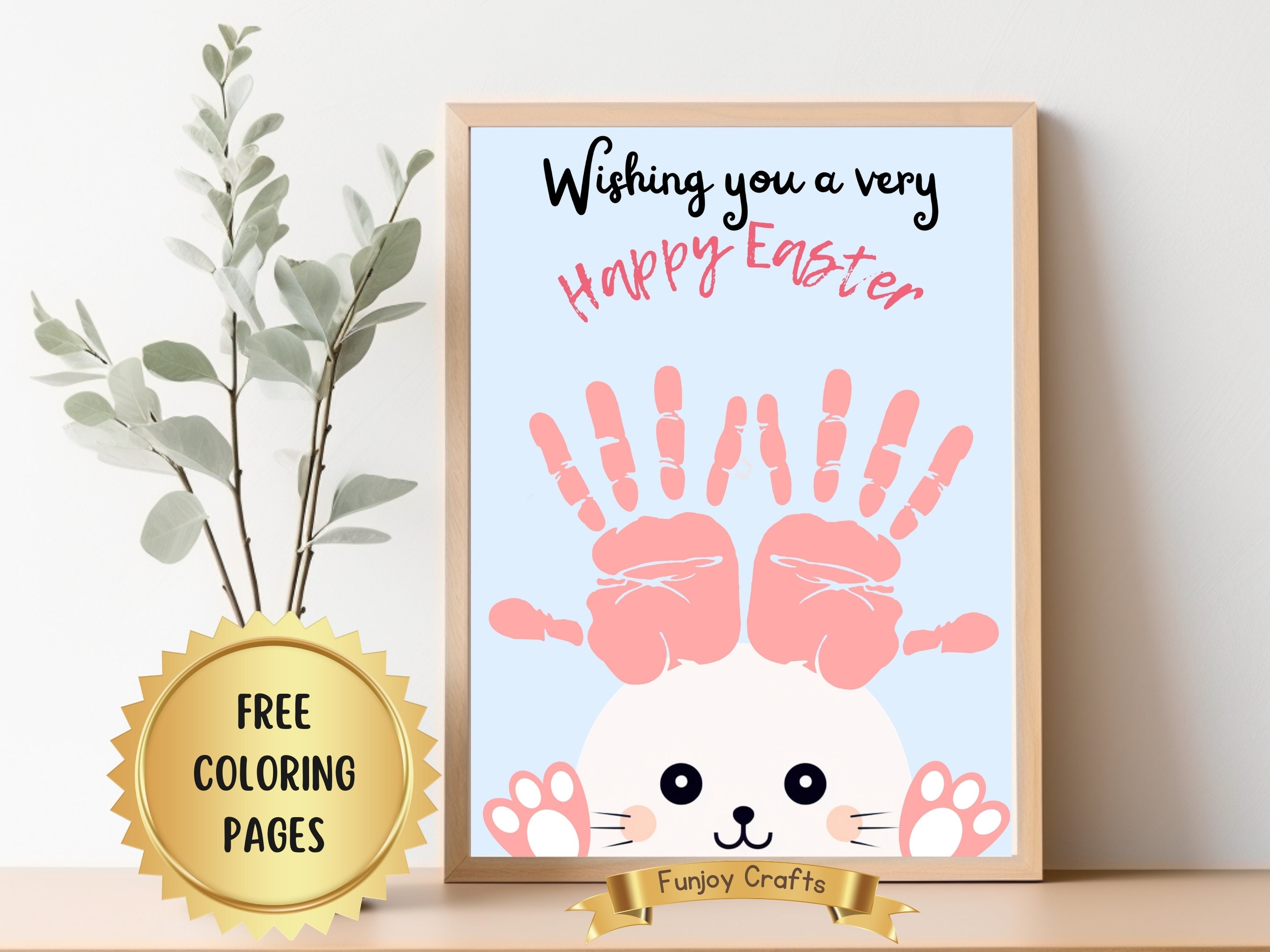 Easter Craft Handprint Art Template, Easter Printable for Baby Kids ...