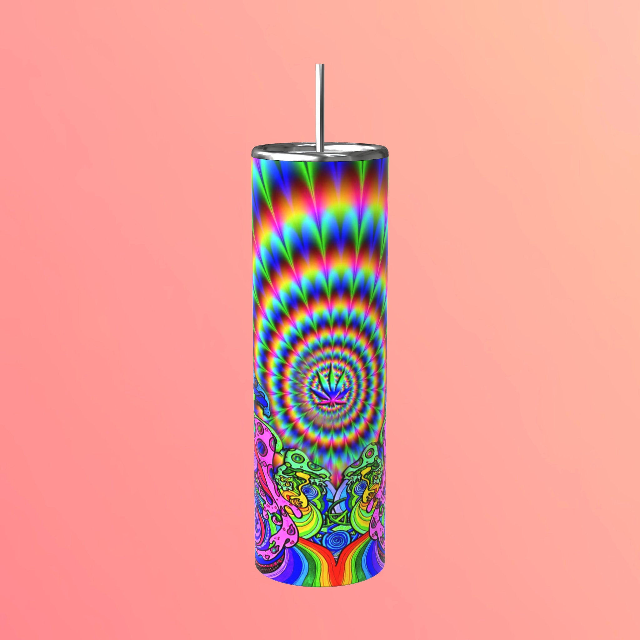 Trippie Mushroom Tie Dye Sublimation Tumbler 20oz Icy Cold for 24 Hrs ...