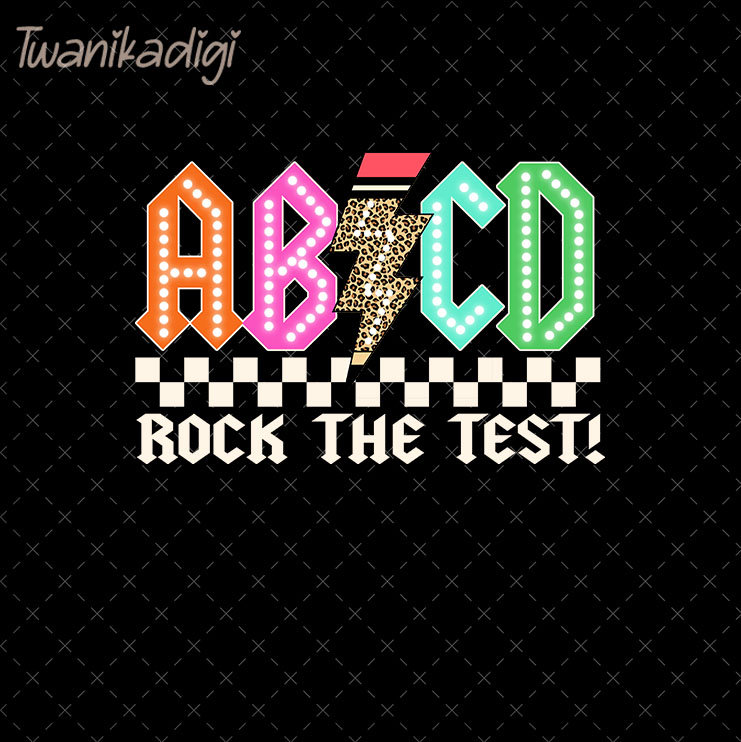 ABCD Rock the Test Png, ABCD Teacher Png, Teacher Testing Png, Teacher ...