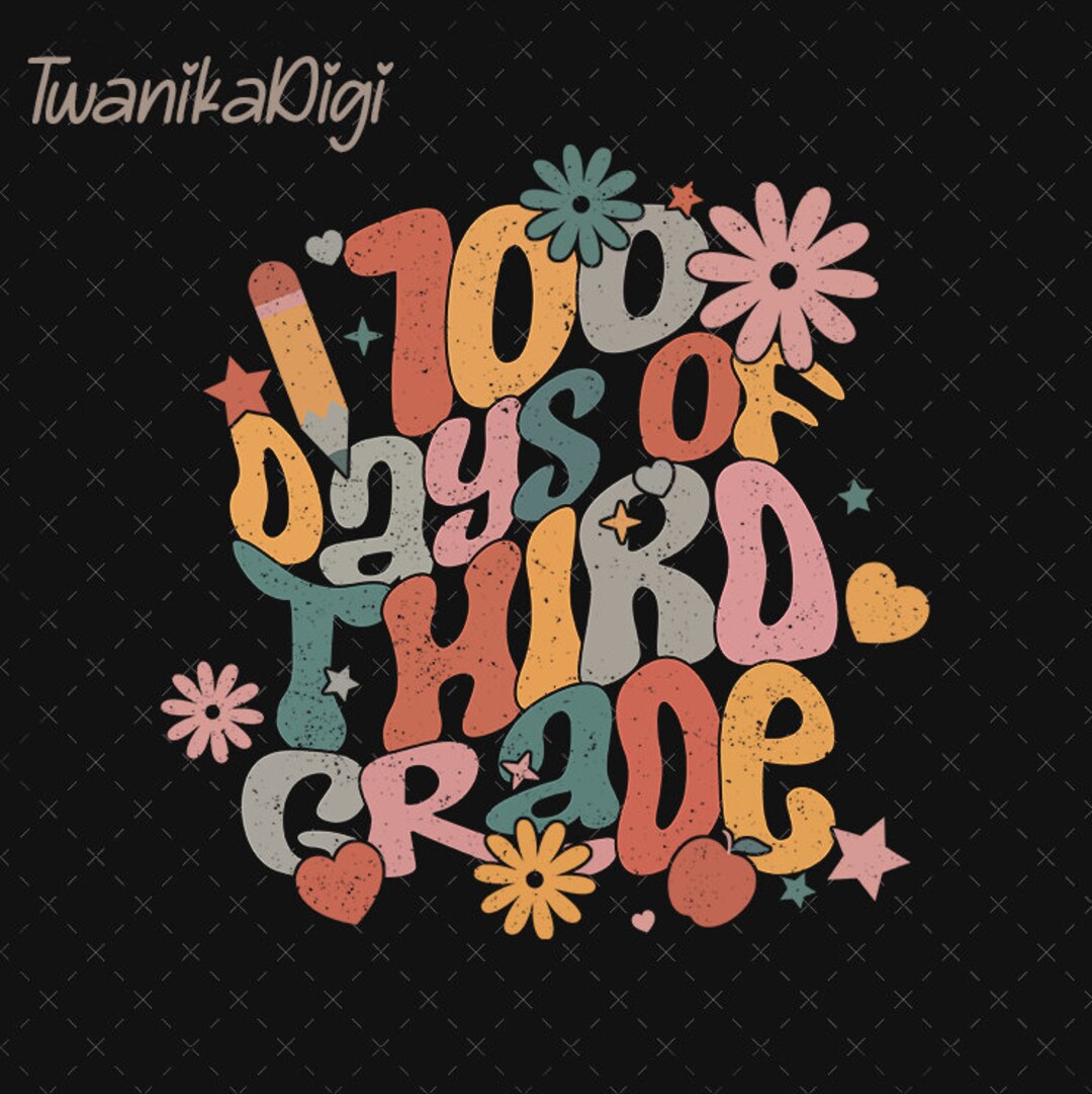 100 Days of Third Grade PNG, 3rd Grade Png, Third Grade Png, 3rd Grade ...