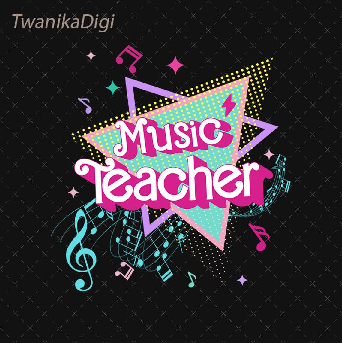 Music Teacher Png, Music Note Png, Music Png, Teacher Png, Pink Teacher ...