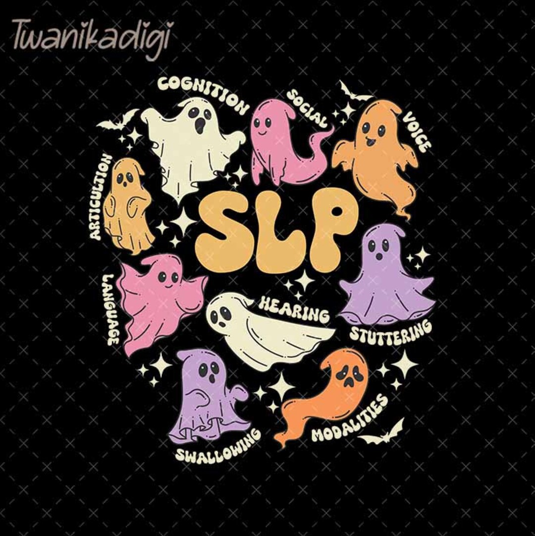 SLP Halloween Png, Speech Therapy Halloween Png, Spooky SLP Png, Trick ...