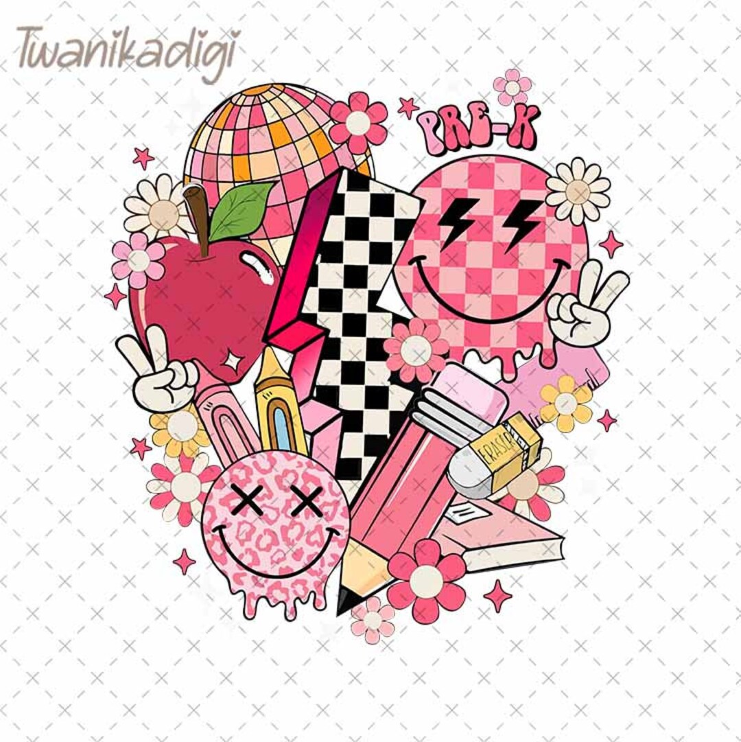 Retro Pre-k Png, Pre-k Teacher Png, Hello Pre-k Png, in My Pre-k Era ...