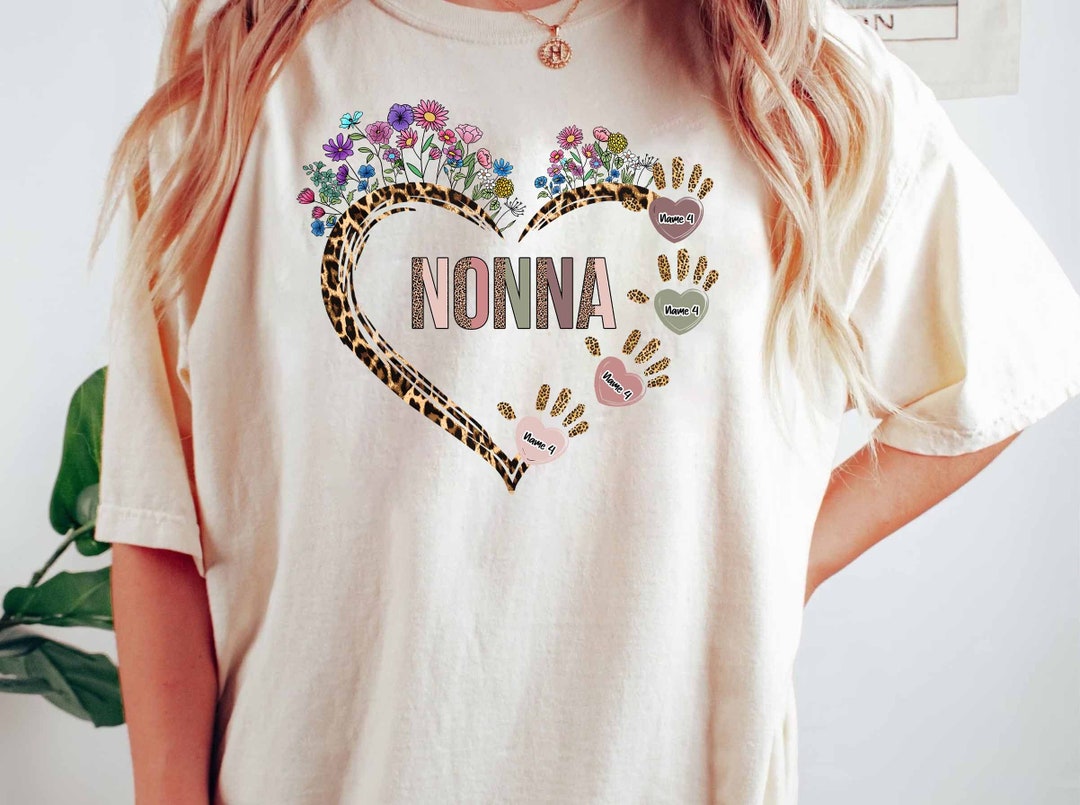 Custom Nonna Mothers Day Png, Personalized Nonna With Kids Names Png, Floral Nonna Png, Nonna ...