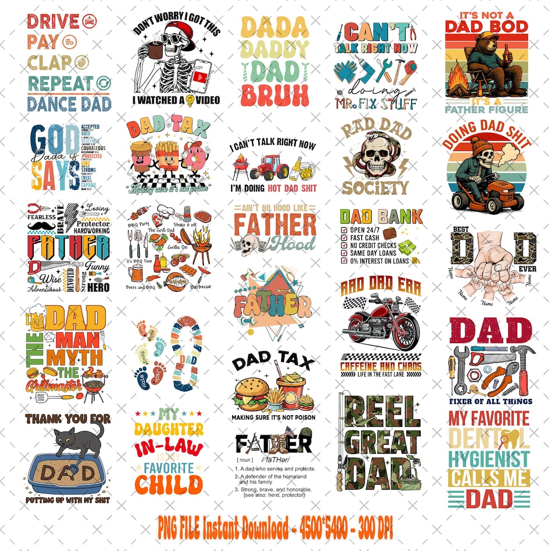 100+ Father's Day Png Bundle, Dad Bundle Png, Best Dad Ever Png, Dad ...