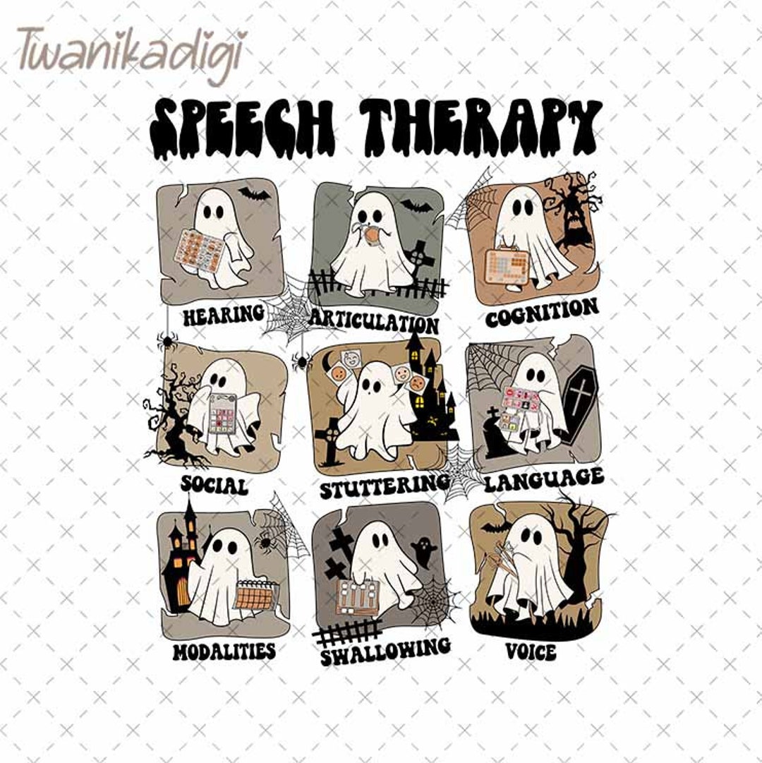 Speech Therapy Halloween Png, SLP Halloween Png, Spooky SLP Png, Trick ...