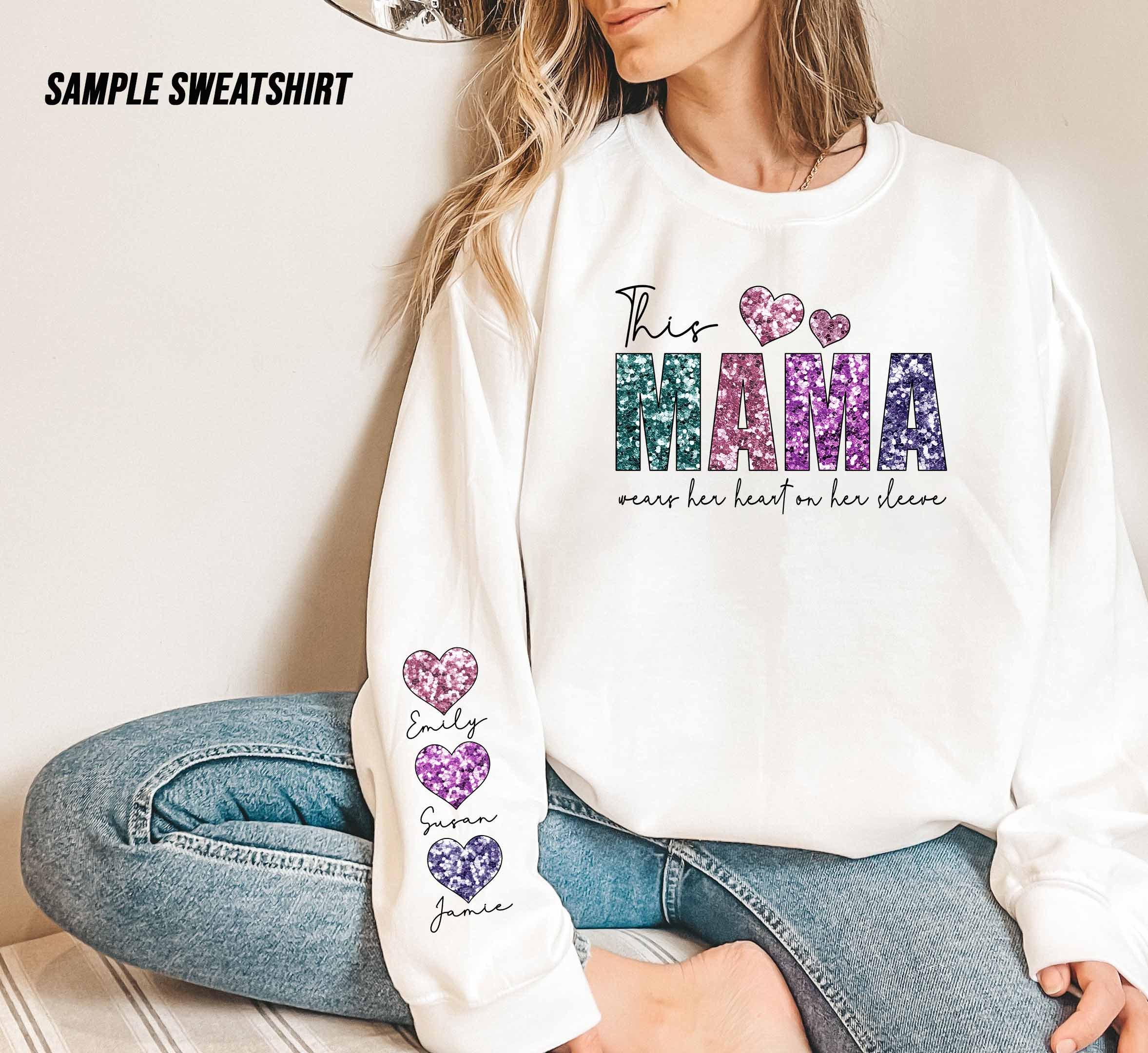 Mama Valentine Png, Custom Mama With Kids Name Png, This Mama Wears Her ...