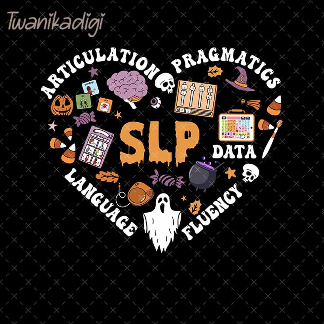 SLP Halloween Png, Speech Therapy Halloween Png, Spooky SLP Png, Trick ...