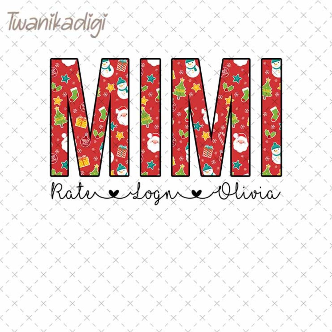 Custom Mimi Christmas Png, Mimi Claus Png, Mimi Xmas Png, Merry Mimi ...