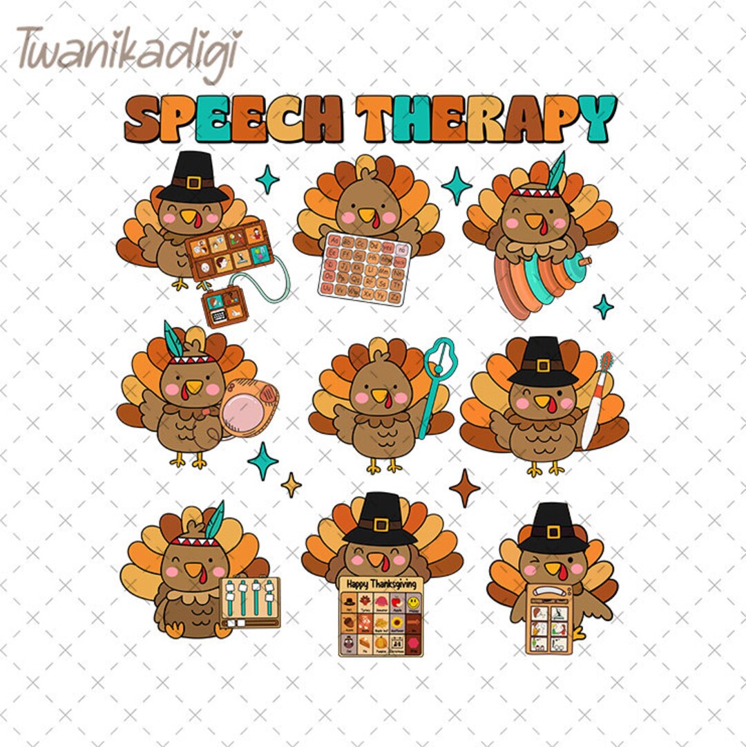 SLP Thanksgiving Png, Speech Therapy Thanksgiving Png, Thankful SLP Png ...