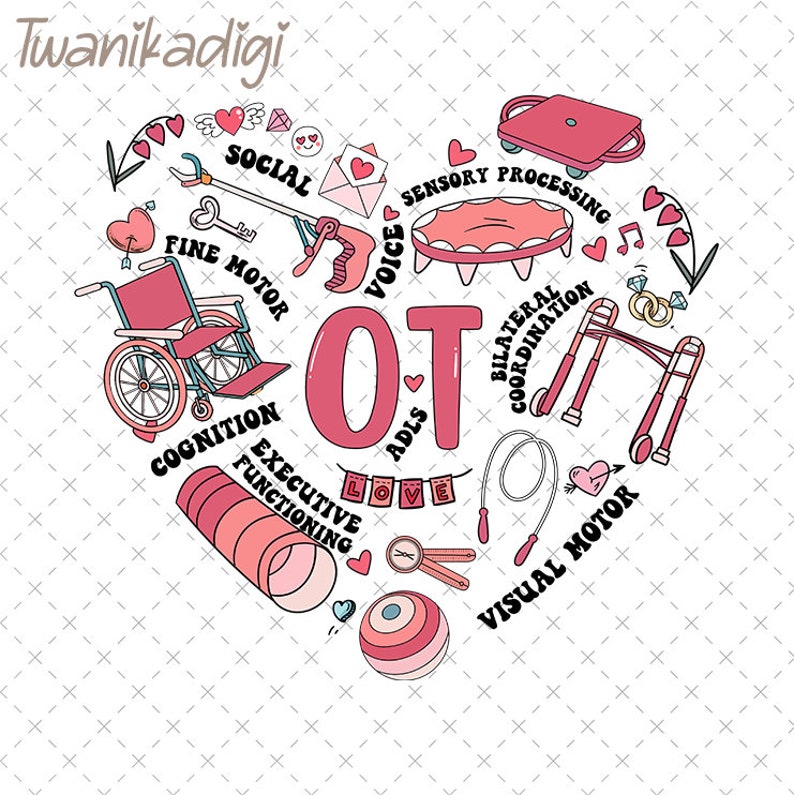 OT Valentine's Day Png, OT Valentine Png, Occupational Therapy Png ...