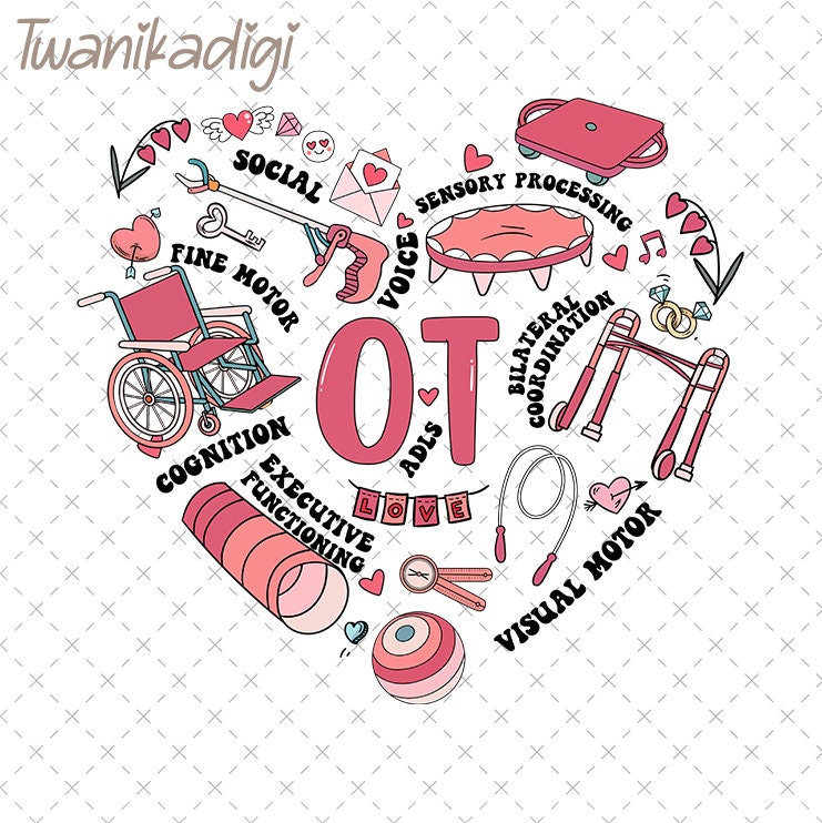 OT Valentine's Day Png, OT Valentine Png, Occupational Therapy Png ...
