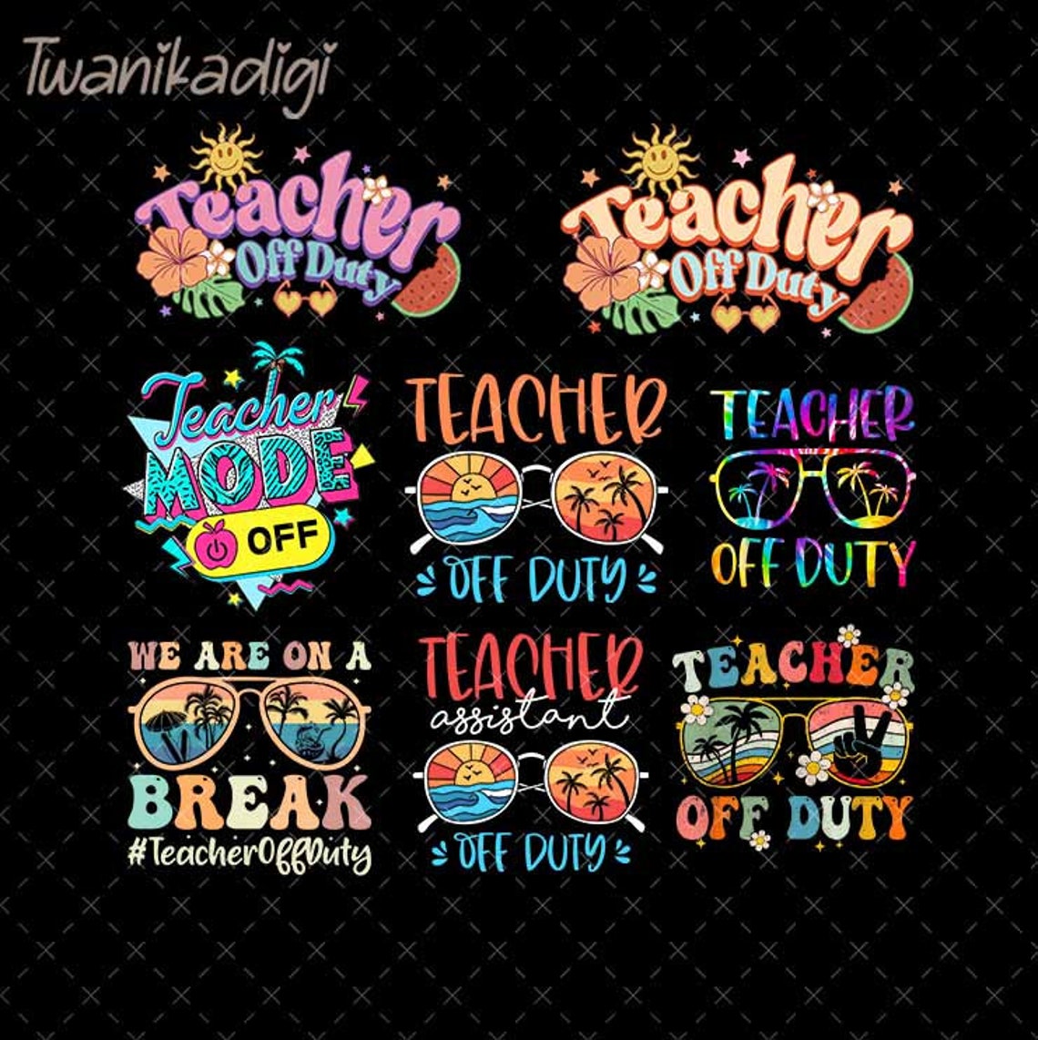 Teacher off Duty Png, Teacher Summer Png, Teacher Mode off Png, Goodbye ...