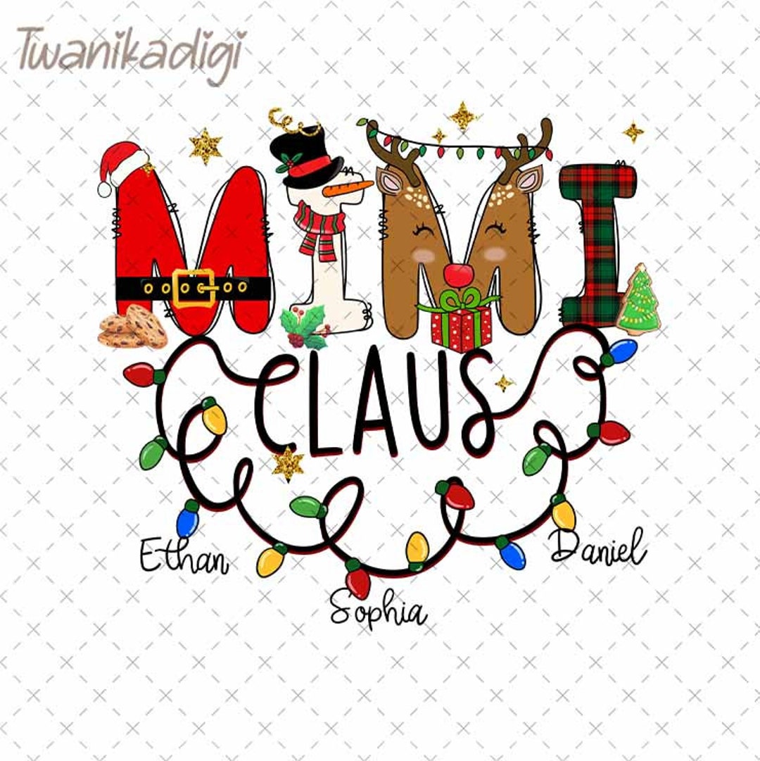 Custom Mimi Claus Png, Mimi Christmas Png, Mimi Xmas Png, Merry Mimi ...