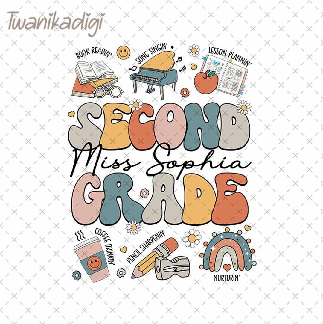 Custom Teacher Png, 2nd Grade Back to School Png, 2nd Grade Teacher Png ...