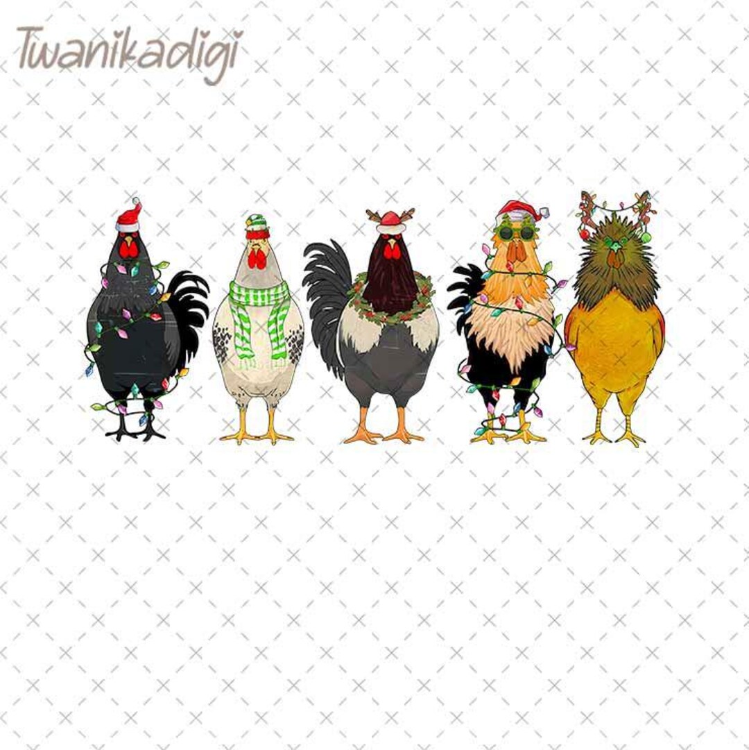 Chicken Christmas Png, Merry Chickmas Png, Chicken With Santa Hat Png ...