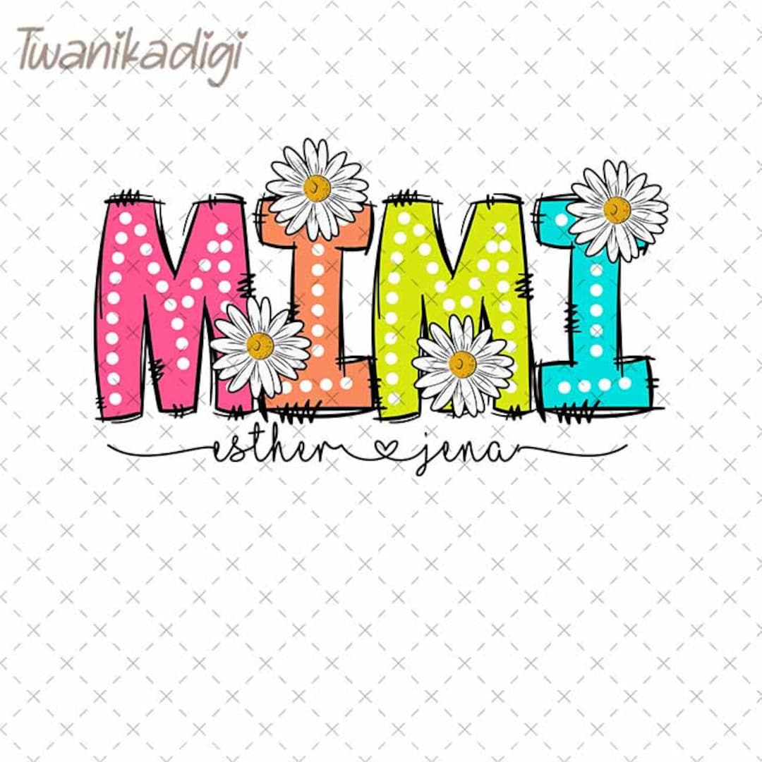 Mimi Dalmatian Dots Png, Personalized Mimi With Kids Names, Custom Mimi ...